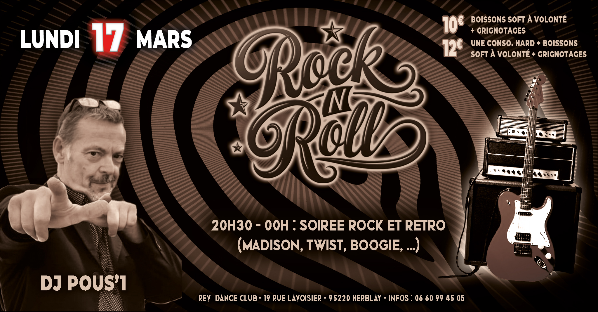 Lundi 17 mars 2025 - Lundi Rock - soirée rock avec DJ Pous’1 - Rev ...